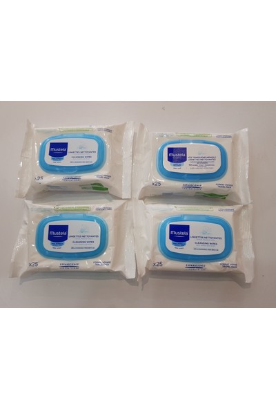 Mustela Yüz Temizleme Mendili 25'li x 4