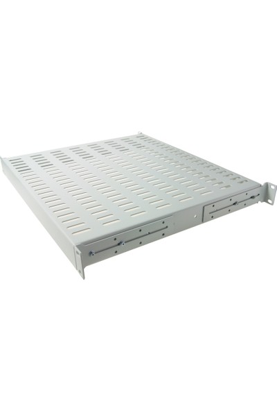 Canovate 19'' Kabinet Rafı Ağır Hizmet Tipi Sabit D=800MM Siyah Çelik 4 Noktadan Bağlantılı