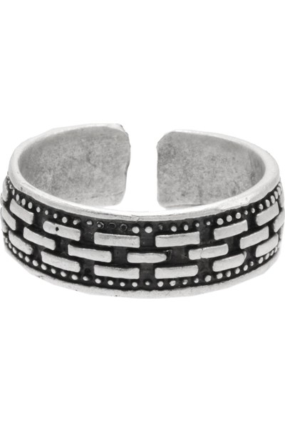 Labalaba Erkek Antik Gümüş Kaplama Ayarlanabilir Çubuk Zincir Baskılı Yüzük Labalaba Erkek Antik Gümüş Kaplama Ayarlanabilir Çubuk Zincir Baskılı Yüzük