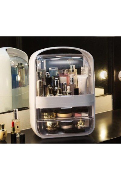 Weile Çekmeceli Beyaz Makyaj Organizeri