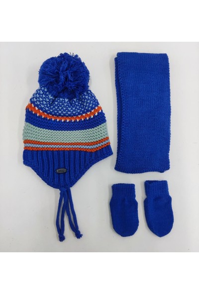 Poky Çocuk Kulaklı Polar Bere 3'lü Takım