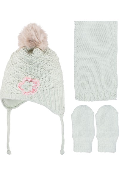 Poky Çocuk Kulaklı Polar Bere 3'lü Takım