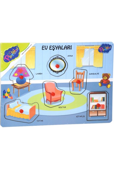 Playwood Ahşap Tutmalı Ev Eşyaları Puzzle Playwood Ahşap Tutmalı Ev Eşyaları Puzzle