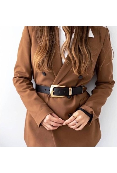 Uçarı Trendler Clasp Model Gold Toka Detaylı Bayan Kemer Uçarı Trendler Clasp Model Gold Toka Detaylı Bayan Kemer