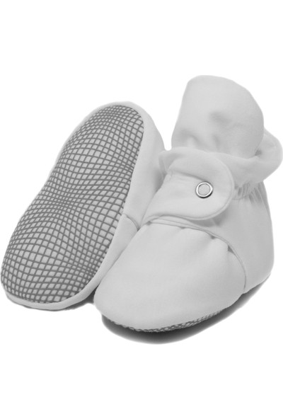 Ella Bonna Organik Pamuk Bebek Patiği, Kaydırmaz Taban, Pamuklu Yenidoğan Pandufu Ev Kreş Ayakkabısı