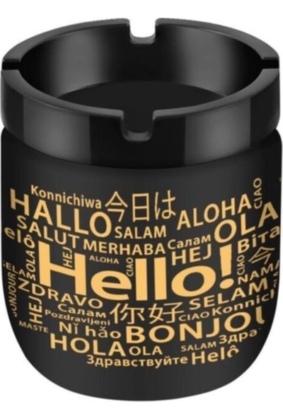 Puding Design Dekoratif Cam Kokusuz Küllük -Siyah