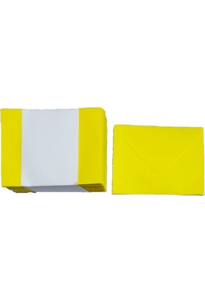 Yyb Mini Kartvizit Zarf 7 x 9 cm 100'lü Sarı Yyb Mini Kartvizit Zarf 7 x 9 cm 100'lü Sarı