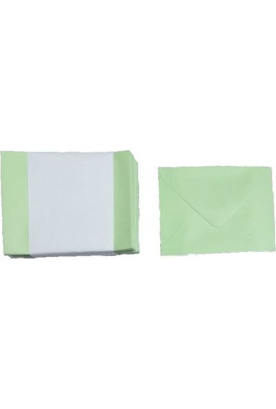 Yyb Mini Kartvizit Zarf 7 x 9 cm 100'lü Pastel Yeşil Yyb Mini Kartvizit Zarf 7 x 9 cm 100'lü Pastel Yeşil