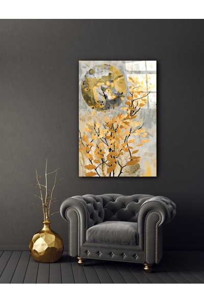 Markabi Modern Tasarım Sonbahar Temalı Dekor Cam Tablo Markabi Modern Tasarım Sonbahar Temalı Dekor Cam Tablo