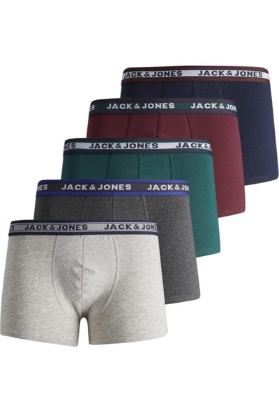 Jack & Jones Erkek Dark Grey Melange Boxer