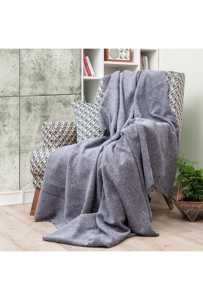 Latuda Şönil Jakarlı Desenli Kaymaz Koltuk Şalı | Koltuk Örtüsü | Çekyat Örtüsü