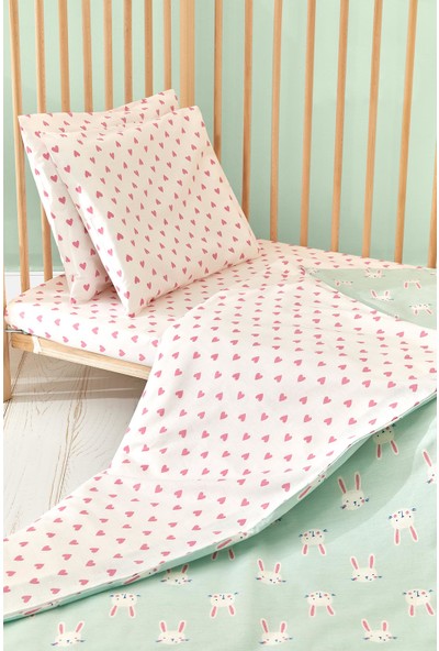 Bross Tavşan Desenli Bebek Nevresim Takımı