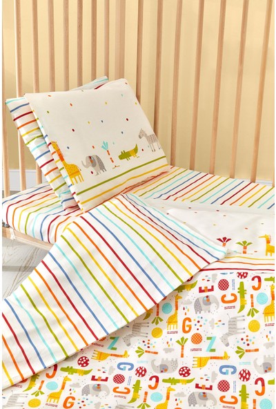 Bross Hayvan Desenli Bebek Nevresim Takımı