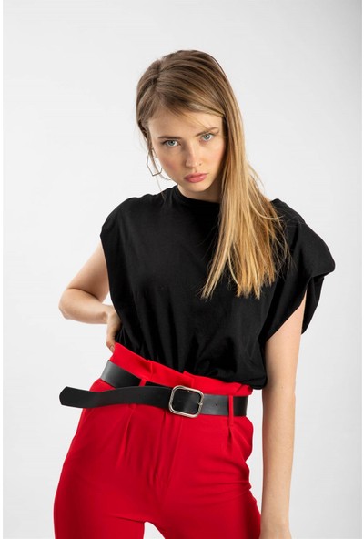 Rennkli Bisiklet Yaka Vatkalı Tişört - Siyah