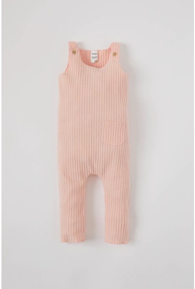 Defacto Kız Bebek Kolsuz Fitilli Örme Tulum U0627A221SP Defacto Kız Bebek Kolsuz Fitilli Örme Tulum U0627A221SP