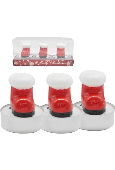 Pandoli 3 Adet Kutuda Yılbaşı Çizme Şeklinde Mum Pandoli 3 Adet Kutuda Yılbaşı Çizme Şeklinde Mum