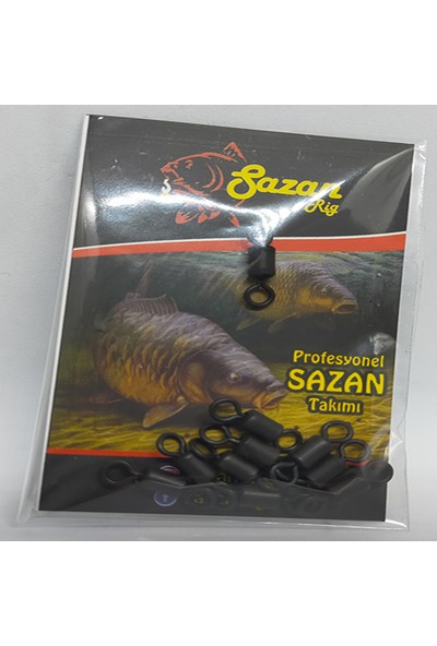 Sazan Rig Bilyalı Paslanmaz Çelik Siyah Fırdöndü No:4 (10 Adet) Sazan Rig Bilyalı Paslanmaz Çelik Siyah Fırdöndü No:4 (10 Adet)