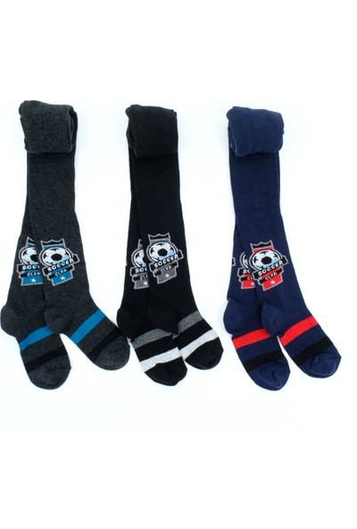 Semoor Erkek Külotlu Çorap Soccer Clup Desen Pamuklu (Penye) 3'lü Semoor Erkek Külotlu Çorap Soccer Clup Desen Pamuklu (Penye) 3'lü
