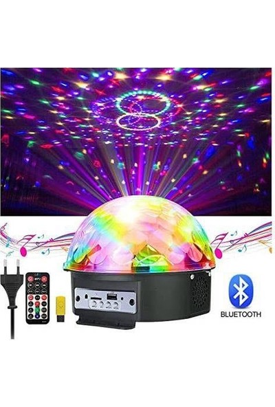 Azemax Bluetootlu LED Disko Topu Küre Işığı Usb+Sd Kart Girişli+Usb He Azemax Bluetootlu LED Disko Topu Küre Işığı Usb+Sd Kart Girişli+Usb He