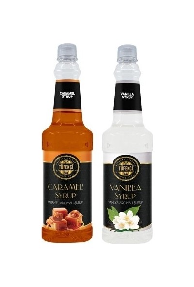 By Tüfekçi 2li Karamel ve Vanilya Şurup Avantajlı Paket 2X750 ml By Tüfekçi 2li Karamel ve Vanilya Şurup Avantajlı Paket 2X750 ml
