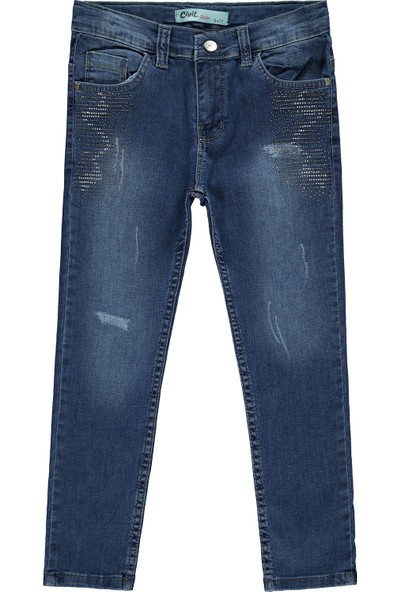 Civil Grls Kız Çocuk Kot Pantolon 10-13 Yaş Açık Mavi