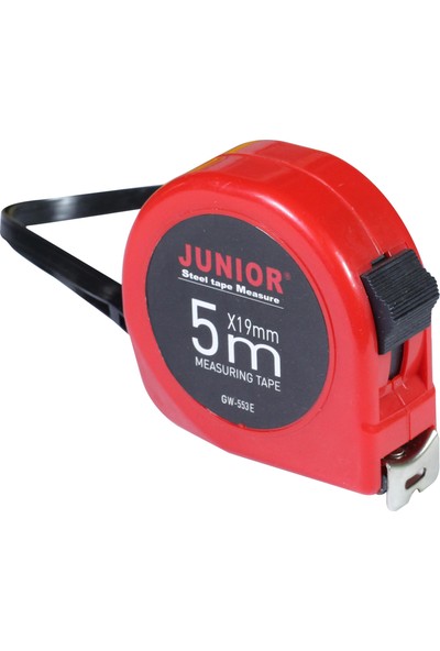 Junior 5 m 19 mm Şerit m Kırmızı