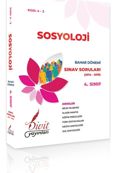 Divit Yayınları AÖF Sosyoloji 4. Sınıf 8. Yarıyıl Bahar Dönemi Çıkmış Sınav Sorusu 2014-2019 Dahil 6 Yıl Divit Yayınları AÖF Sosyoloji 4. Sınıf 8. Yarıyıl Bahar Dönemi Çıkmış Sınav Sorusu 2014-2019 Dahil 6 Yıl