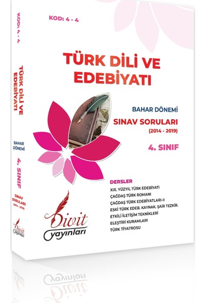 Divit Yayınları AÖF Türk Dili ve Edebiyatı 4. Sınıf 8. Yarıyıl Bahar Dönemi Çıkmış Sınav Sorusu 2014-2019 Dahil 6 Yıl Divit Yayınları AÖF Türk Dili ve Edebiyatı 4. Sınıf 8. Yarıyıl Bahar Dönemi Çıkmış Sınav Sorusu 2014-2019 Dahil 6 Yıl