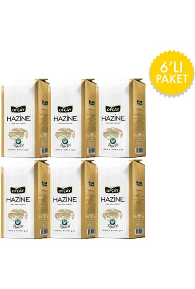 Ofçay Hazine Dökme Siyah Çay 1000 gr x 6'lı Paket