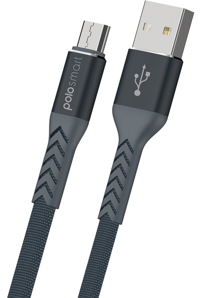 Polosmart PSM21 Micro USB Hızlı Şarj Kablosu 1.2m Siyah Polosmart PSM21 Micro USB Hızlı Şarj Kablosu 1.2m Siyah