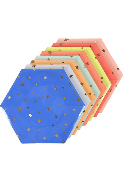 Renkli Yıldız Tabak (L)