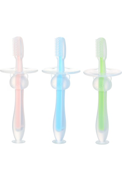 Buyfun Emme Tabanlı 3'lü Bebek Eğitim Diş Fırçası