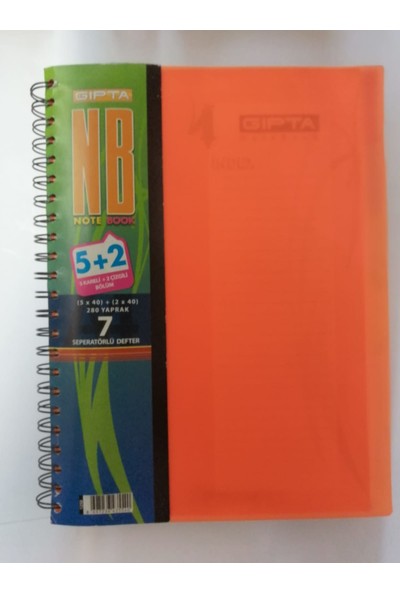 Gıpta 5+2 Seperatörlü 280 Yaprak Defter