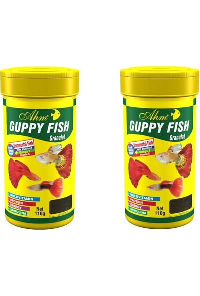 Ahm Guppy Fish Granulat 250 ml - 2 Adet Ahm Guppy Fish Granulat 250 ml - 2 Adet