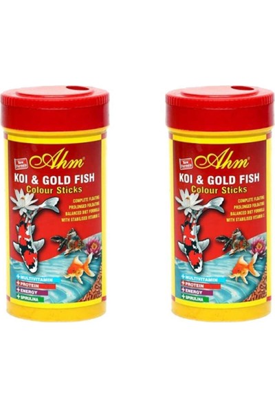Ahm Koi & Gold Fish Natural Sticks 250 ml - 2 Adet Ahm Koi & Gold Fish Natural Sticks 250 ml - 2 Adet