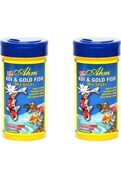 Ahm Koi & Gold Fish Mix Sticks 250 ml - 2 Adet Ahm Koi & Gold Fish Mix Sticks 250 ml - 2 Adet