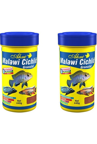 Ahm Malawi Cichlid Granulat 250 ml x 2 Adet Ahm Malawi Cichlid Granulat 250 ml x 2 Adet