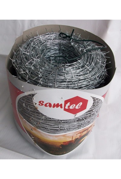 Sam Tel Samtel Dikenli Galvenizli Bahçe Teli 1,25X1,25MM 125 Metre