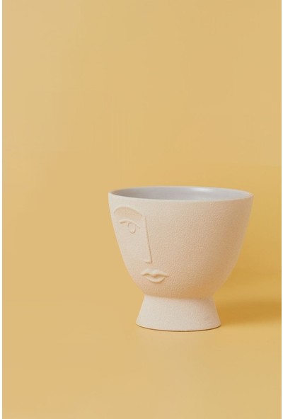 Linda Dekor Yüz Figürlü Saksı