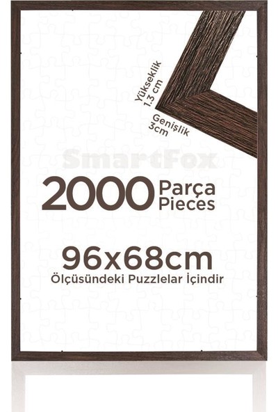 Smartfox Puzzle ve Yapboz Çerçevesi 2000 Parça Için 96CMX68CM Ebatında Kahverengi Smartfox Puzzle ve Yapboz Çerçevesi 2000 Parça Için 96CMX68CM Ebatında Kahverengi