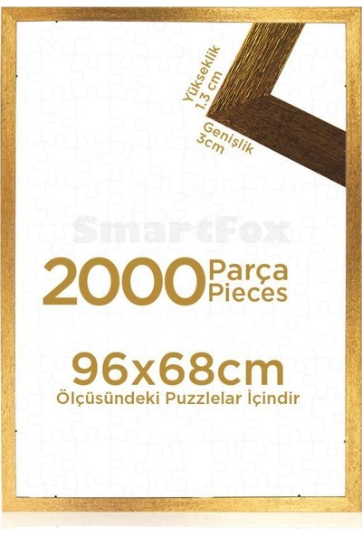 Smartfox Puzzle ve Yapboz Çerçevesi 2000 Parça Için 96CMX68CM Ebatında Altın Sarısı (Gold) Smartfox Puzzle ve Yapboz Çerçevesi 2000 Parça Için 96CMX68CM Ebatında Altın Sarısı (Gold)