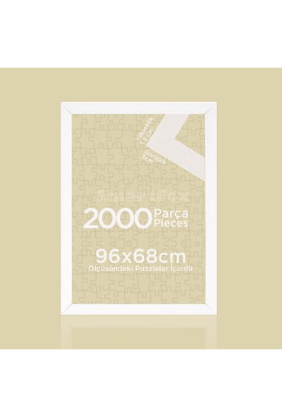 Smartfox Puzzle ve Yapboz Çerçevesi 2000 Parça Için 96CMX68CM Ebatında Beyaz Smartfox Puzzle ve Yapboz Çerçevesi 2000 Parça Için 96CMX68CM Ebatında Beyaz
