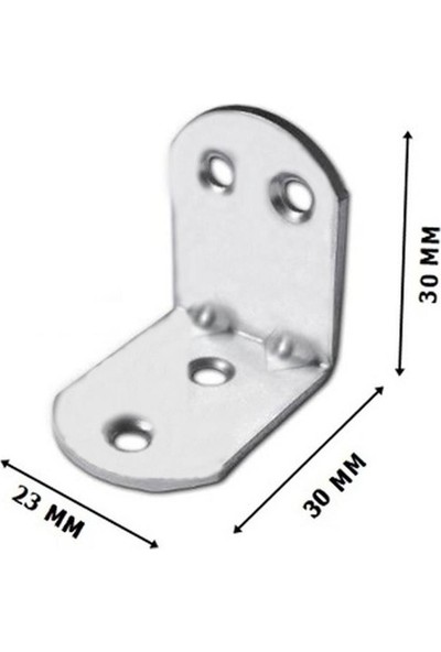Smod Mobilya Dolap Köşe Bağlantısı L Demir 30X30X23 mm (10 Adet) Smod Mobilya Dolap Köşe Bağlantısı L Demir 30X30X23 mm (10 Adet)