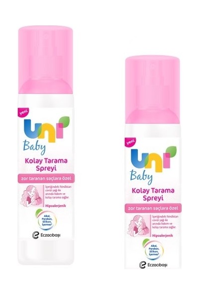 Uni Baby Kolay Tarama Spreyi 200 ml x 2 Adet Uni Baby Kolay Tarama Spreyi 200 ml x 2 Adet