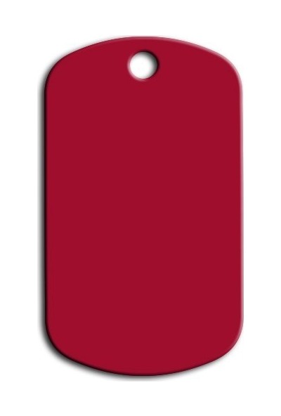 Pet Tag Art Büyük Askeri Köpek Künyesi Kırmızı