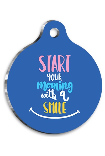 Pet Tag Art Smile Kedi Köpek Künyesi
