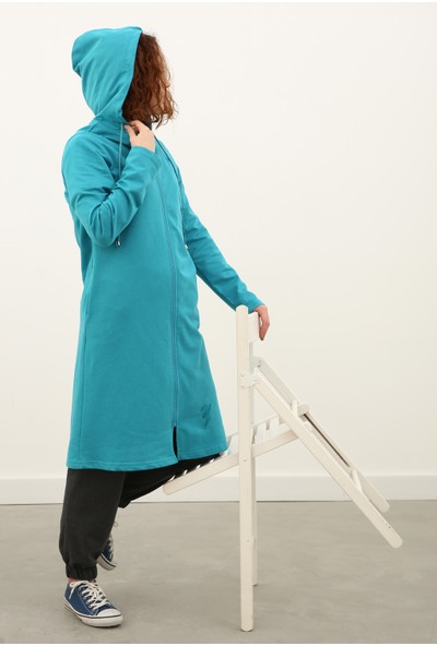 Yarece Fermuarlı Kapüşonlu Hırka