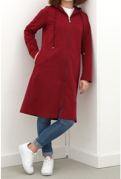 Yarece Fermuarlı Kapüşonlu Hırka