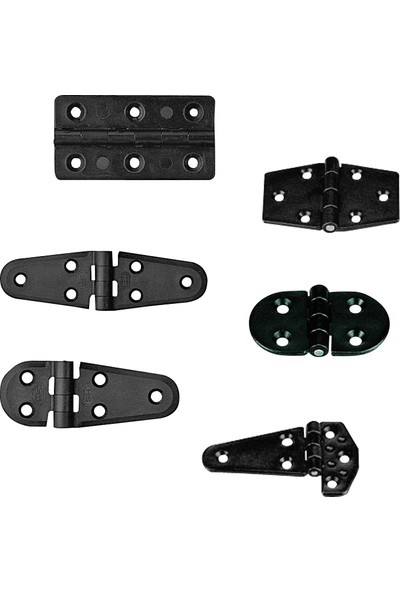 Hinge Polyamide, Double Oval, 135X40X4.5MM, Black