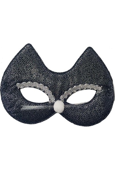 Arentek Maske - Kedi Yüzü Maskesi - Siyah - Parti - Cadılar Bayramı Arentek Maske - Kedi Yüzü Maskesi - Siyah - Parti - Cadılar Bayramı